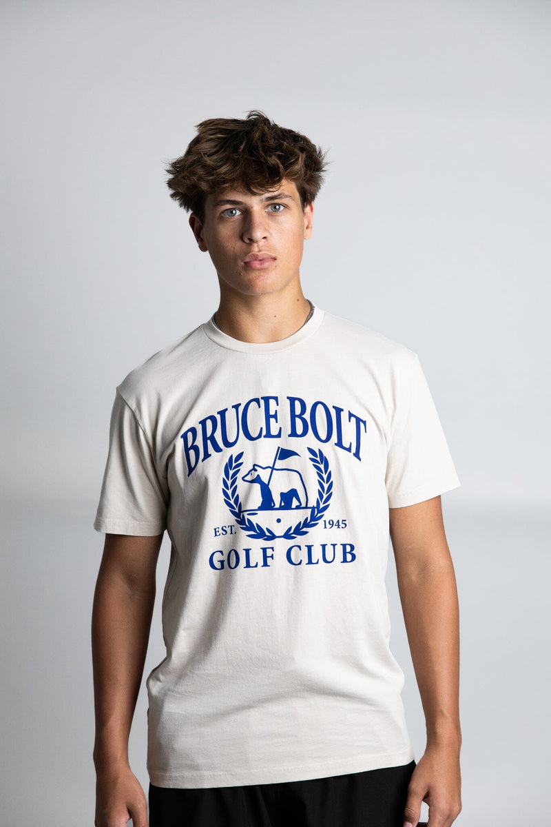 "BRUCE BOLT Golf Club" Short Sleeve Shirt - Ivory