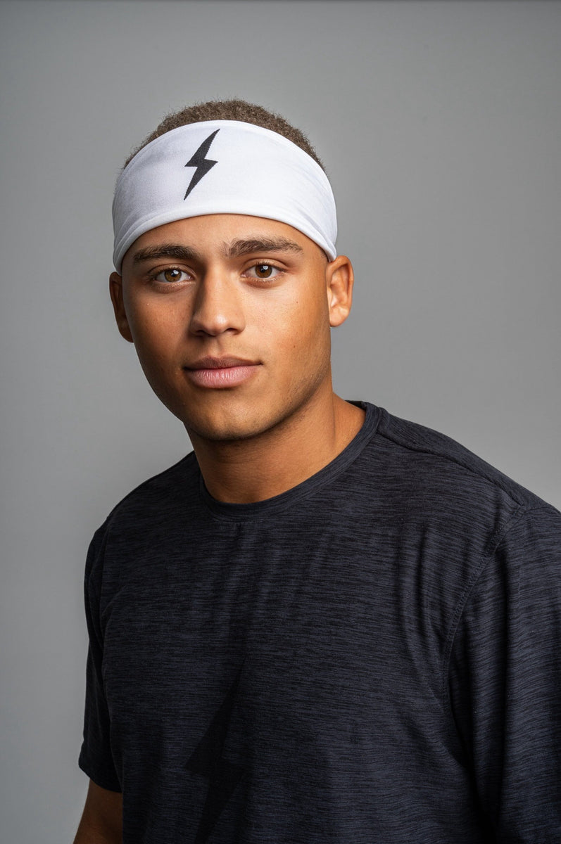 White Wide Performance Knit Headband | Headbands for Sport & Training ...
