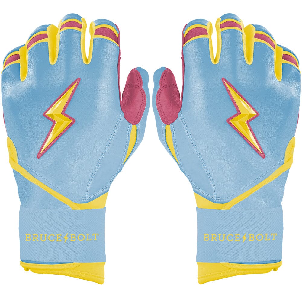 Coach RAC Creator Series Long Cuff Batting Gloves - Baby Blue/Yellow ...