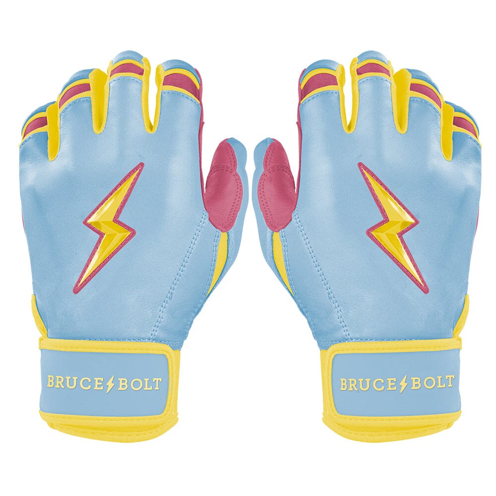Coach RAC Creator Series Short Cuff Batting Gloves - Baby Blue/Yellow ...