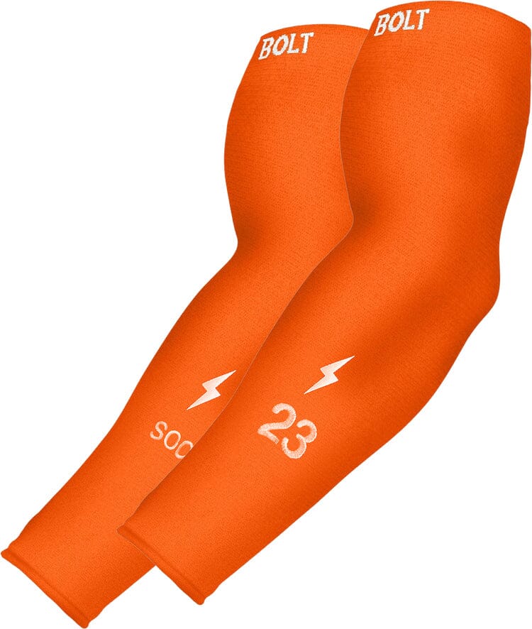 Personalized Orange Arm Sleeve | Custom Arm Sleeves – BRUCE BOLT