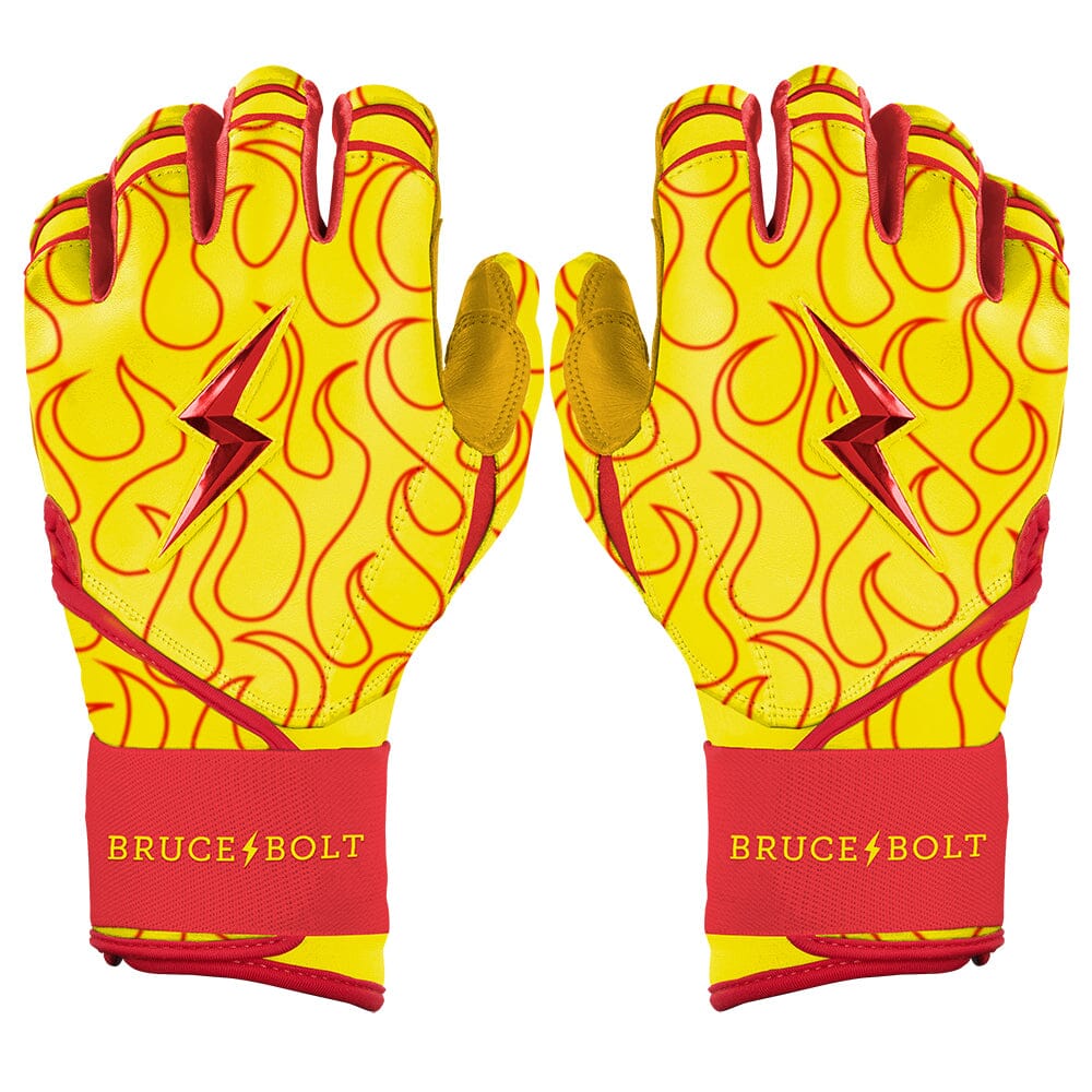 Harrison Bader Signature Series Long Cuff Batting Gloves - Flames ...