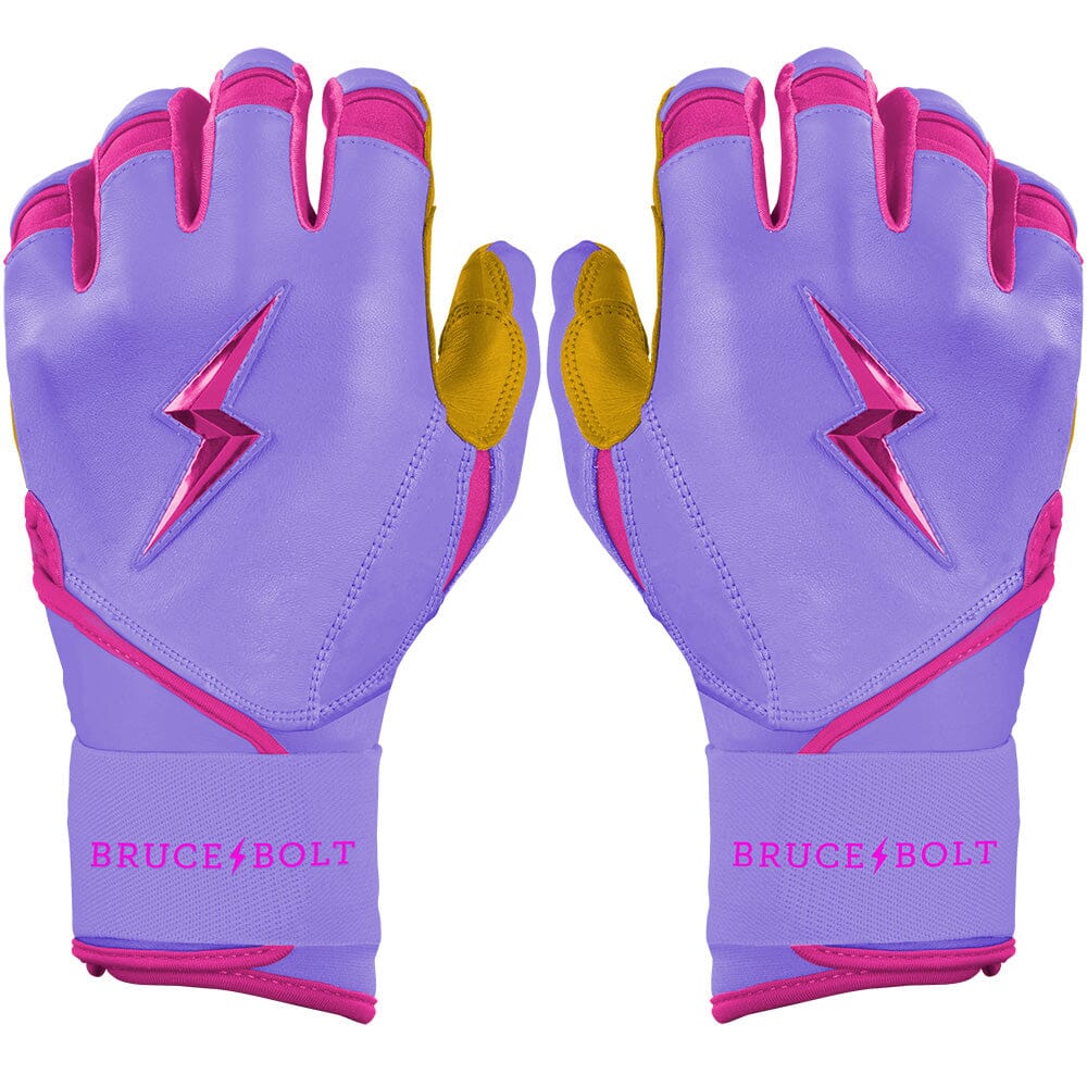 Purple Batting Gloves | Bader Series Long Cuff Batting Gloves – BRUCE BOLT