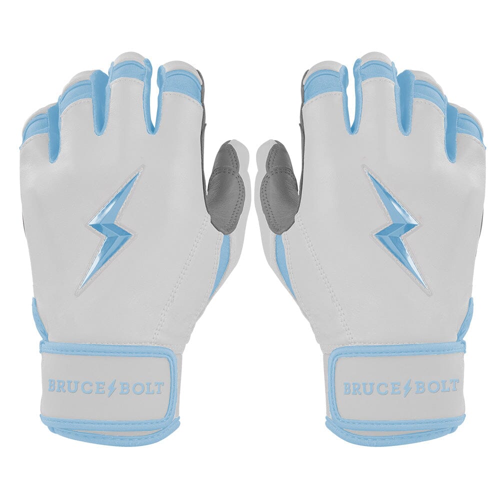 Baby Blue & White Batting Gloves | BRUCE BOLT CHROME Series