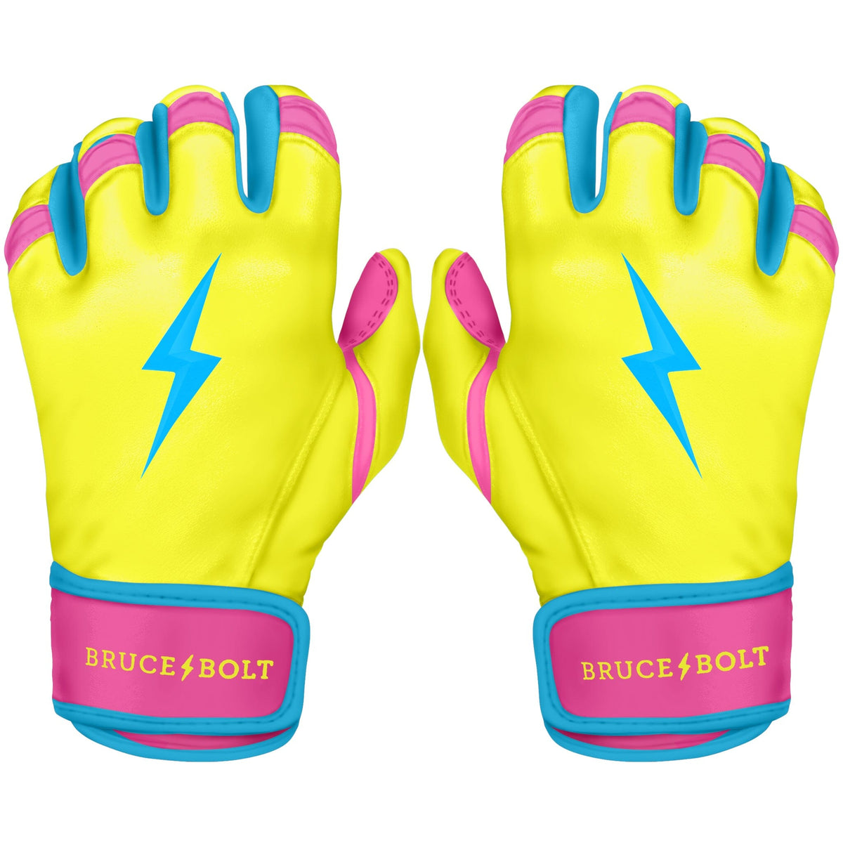 CARIBBEAN YELLOW Batting Gloves | Short Cuff Batting Gloves – BRUCE BOLT