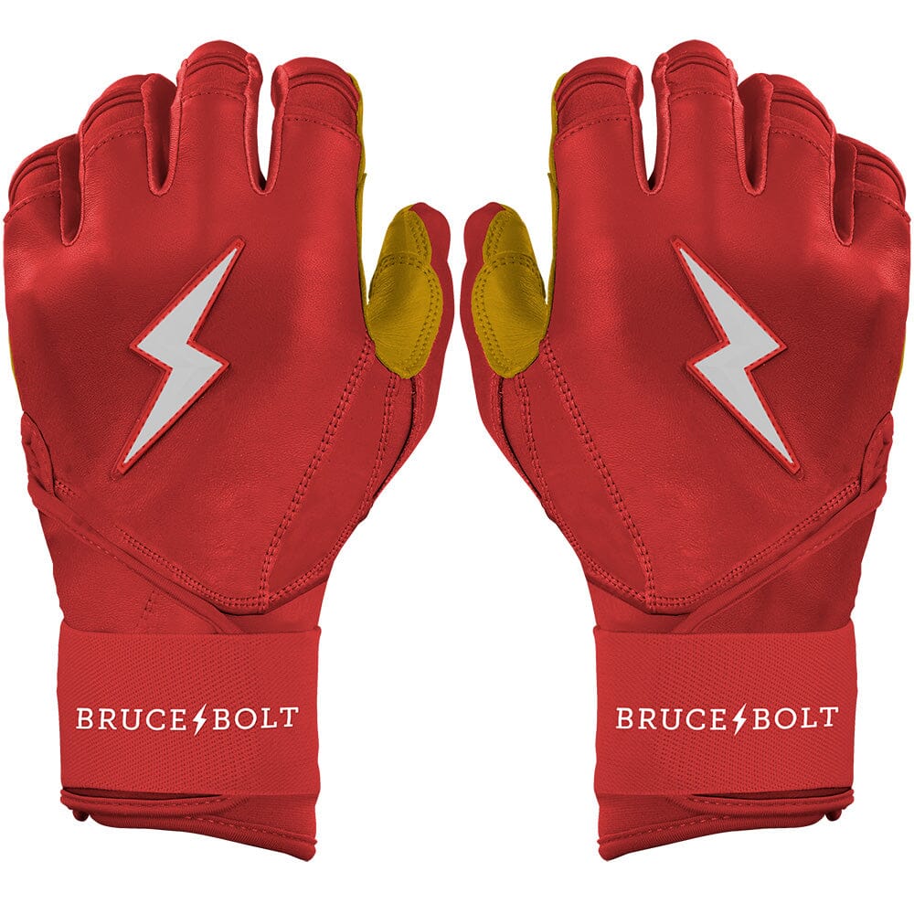 Red Batting Gloves | Best Full Wrap Batting Gloves – BRUCE BOLT
