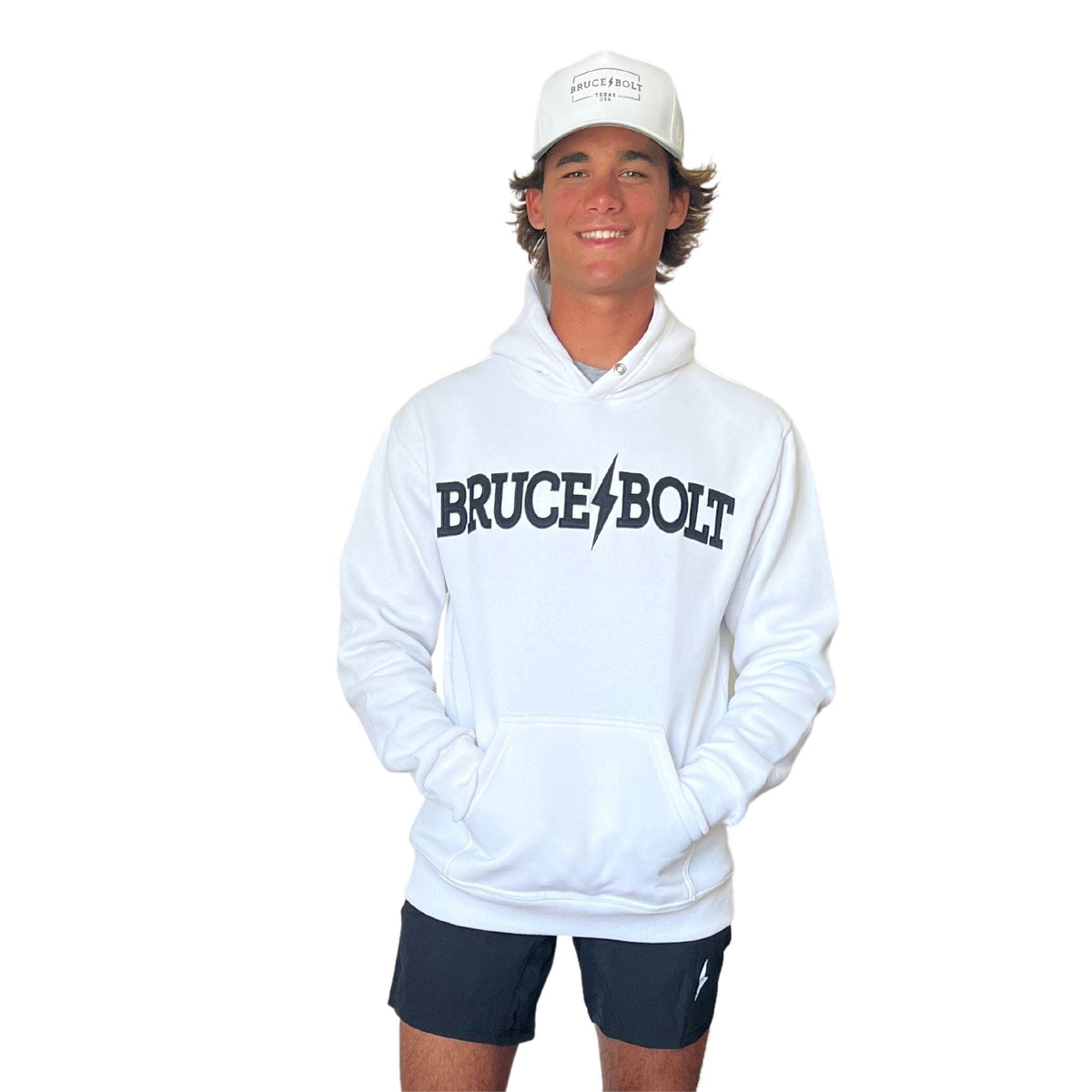 BRUCE BOLT "BRUCE BOLT" Hoodie - WHITE