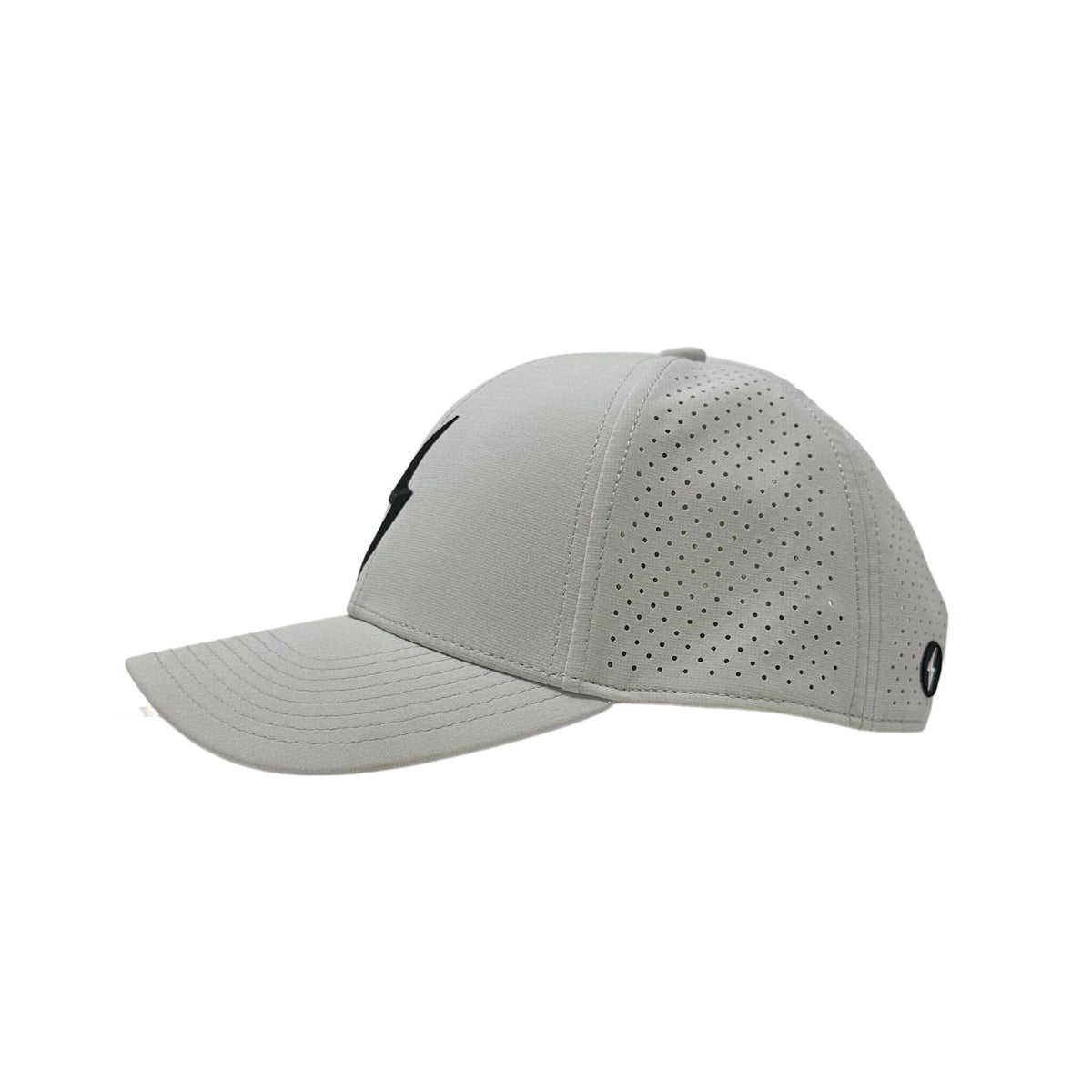 BRUCE BOLT CLASSIC 6-Panel Snapback Hat - GREY w/ BLACK BOLT
