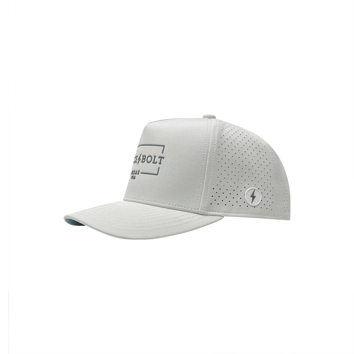 "BRUCE BOLT" Standard Snapback Hat - White