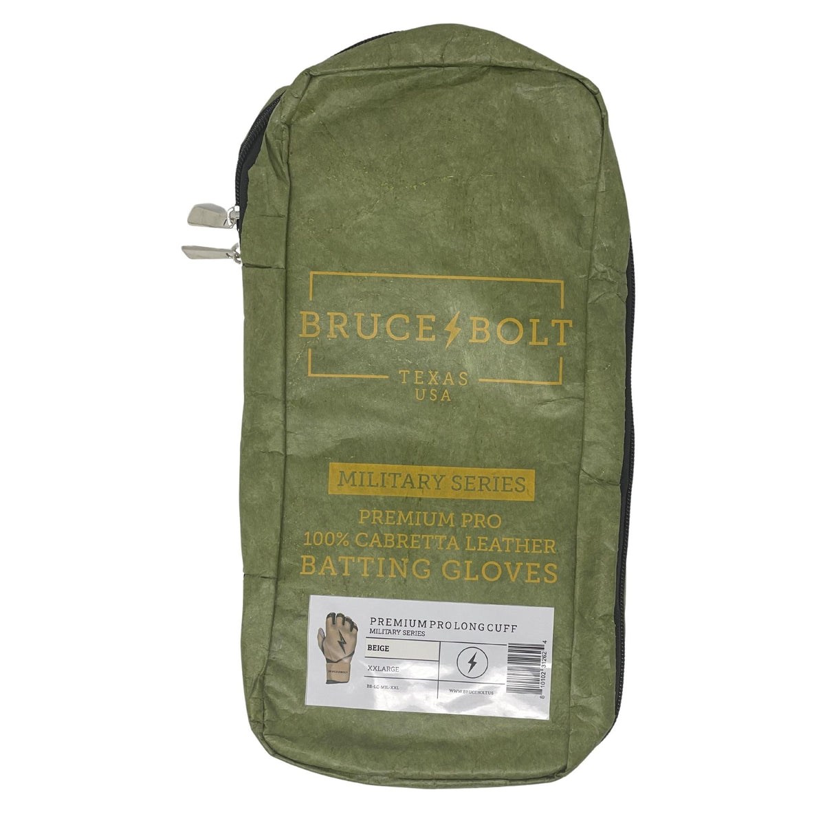 Green and Brown Batting Gloves | Long Cuff Batting Gloves – BRUCE BOLT